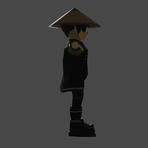 STL file samurai low poly 🗡️ (OBJ)・3D printer design to download・Cults