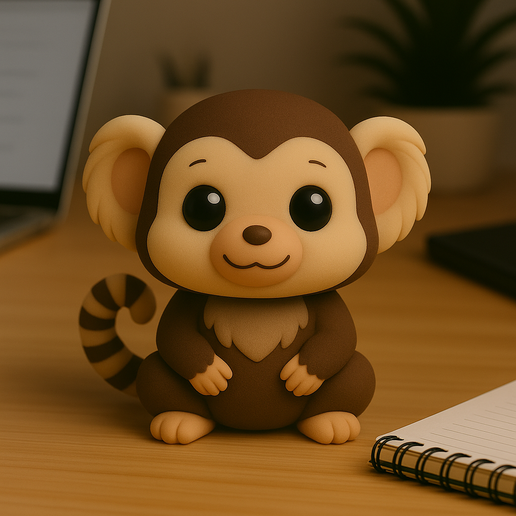🏢 Cute Marmoset - Colección Animales Kawaii・Archivo 3D para Impresión ...
