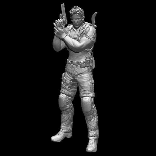 🧟 Chris Redfield Residual Evil 5・ STL File for 3D printing・Cults