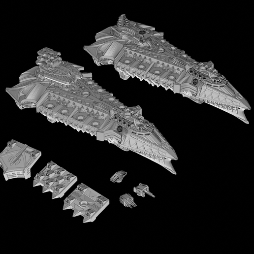 🚀 Crypt Class Cruiser・ STL File for ・Cults