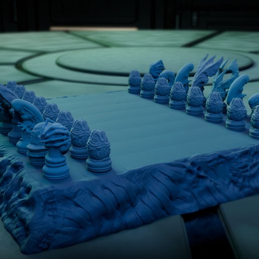👽 ALIEN CHESS・ STL File for 3D printing・Cults