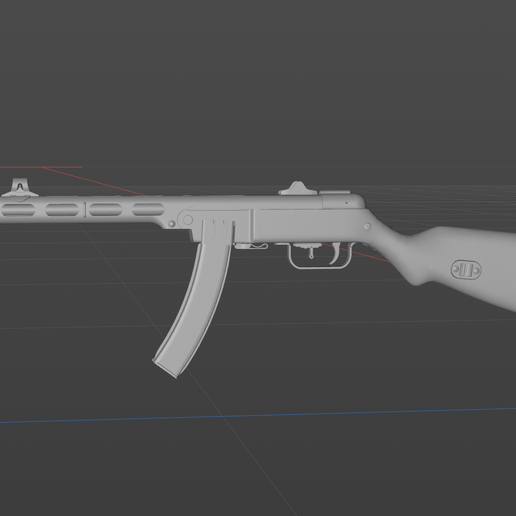 🗺️ Soviet PPSH-41 submachine gun-1 3D model material・ OBJ File for 3D ...