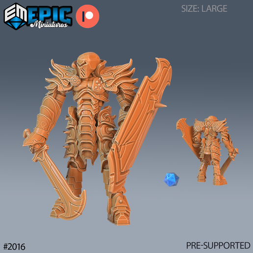 3D file Iron Golem Sword and Shield ‧ DnD Miniature ‧ Tabletop ...