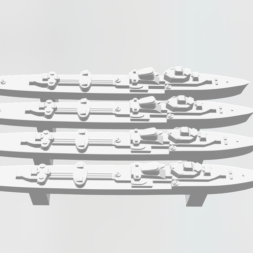 STL file Soviet Project 7 Gnevny class destroyer 1:6000 WW2 ♟ ・3D print ...