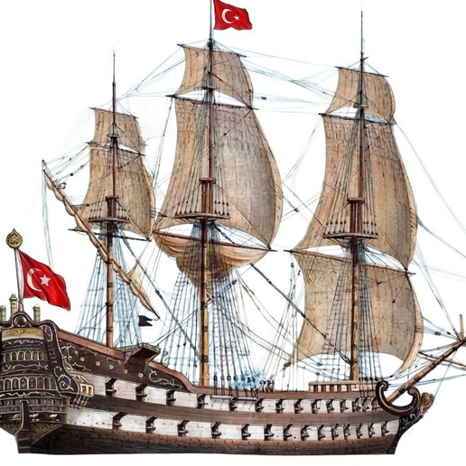 🚢 ottoman ship・ STL File for 3D printing・Cults