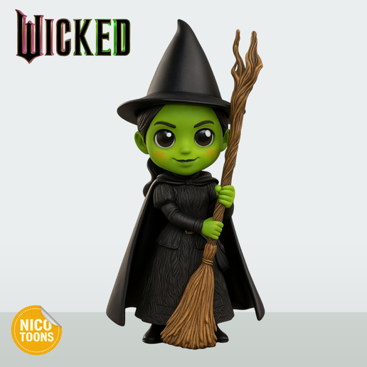 👾 Elphaba chibi - Wicked・ STL File for 3D printing・Cults