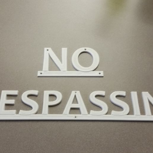 Free 3D file 'No Trespassing' Sign 🏠 ・3D printer model to download・Cults