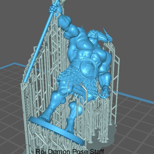 Archivo STL Báculo Roj Demon Pose 🧸 ・Diseño para descargar y imprimir ...