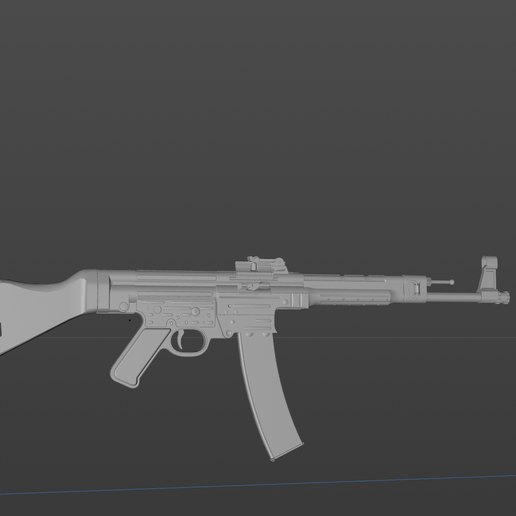 OBJ file German MP43 rifle 3D model material 🗺️ ・3D print object to ...