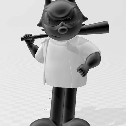 STL file Felix the Cat Hi Power and Bat 🐱 ・3D printable model to ...