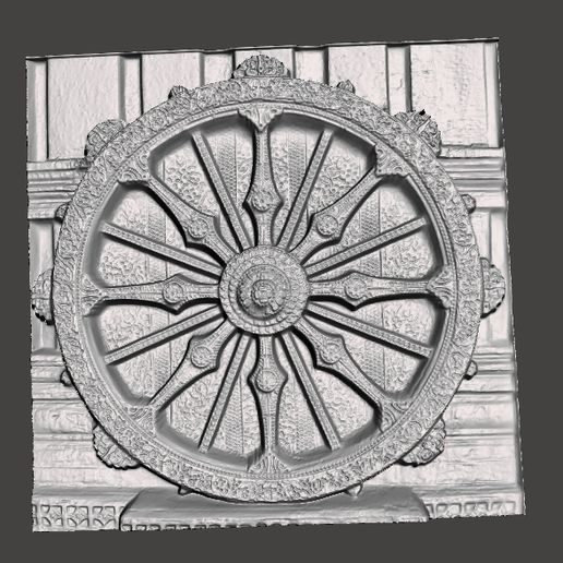 STL file 3d scan model of Ashok chakra Indian symbol on national flag 🩻 ...