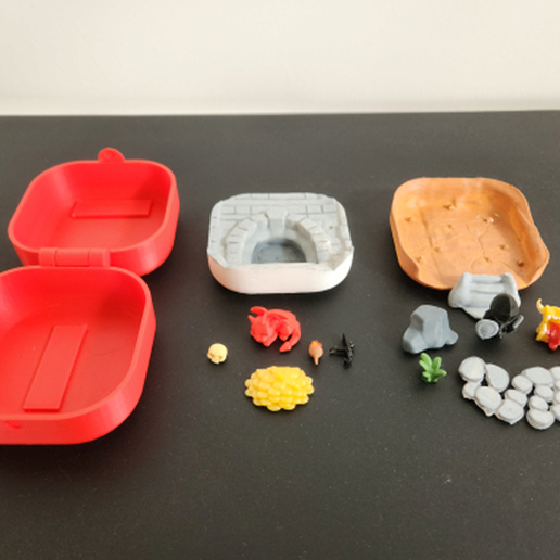 🐉 Mini Playset 001 - Dragon Cave - Miniature toy・ 3D File for 3D ...