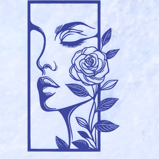 Fichier STL detailed rose face wall art 🌹 ・Design pour impression 3D à ...