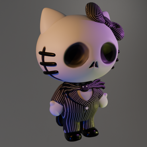 Archivo STL HELLO KITTY SALLY AND JACK - NIGHTMARE BEFORE CHRISTMAS 👋 ...