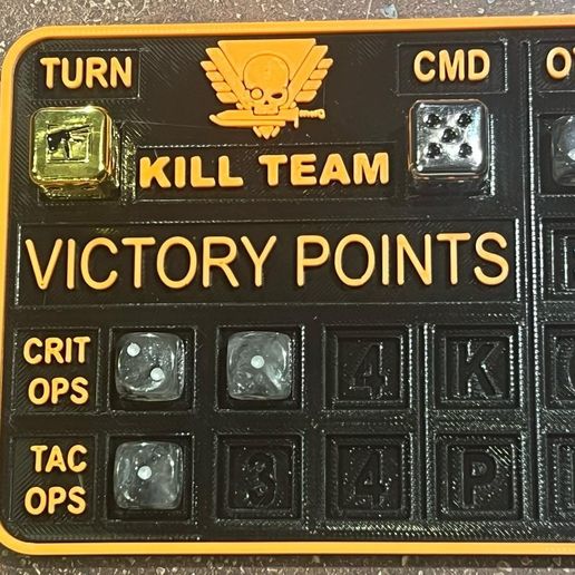 🎲 Kill Team Score Tracker (KT24, 12mm and 16mm dice compatible)・ STL ...