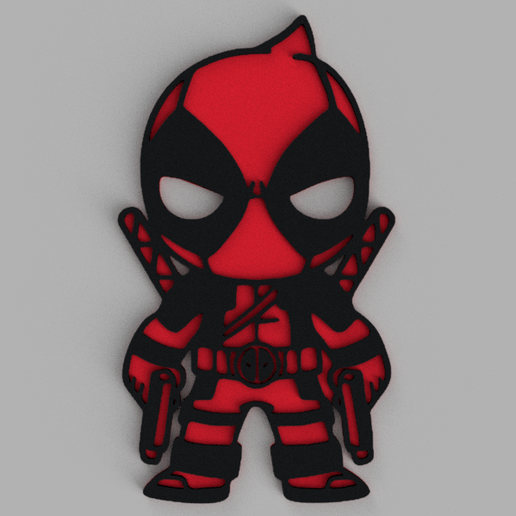 Free STL file Deadpool Baby Complete Wall Picture 👶 ・Model to download ...