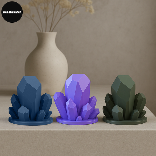 🔮 CRYSTAL VASE -CRYSTAL DESIGN・ STL File for 3D printing・Cults