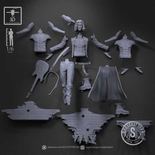 🐦 THE CROW 1994 FANART FULL VERSION・ 3D File for 3D printing・Cults