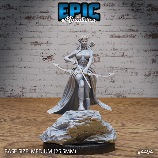 3D file Dark Elf Domina Bow ‧ DnD Miniature ‧ Tabletop Miniatures ...