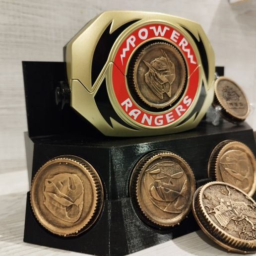 🥷 Mighty Morphin Power Rangers X Ninja Turtles Power Coins・ STL File ...
