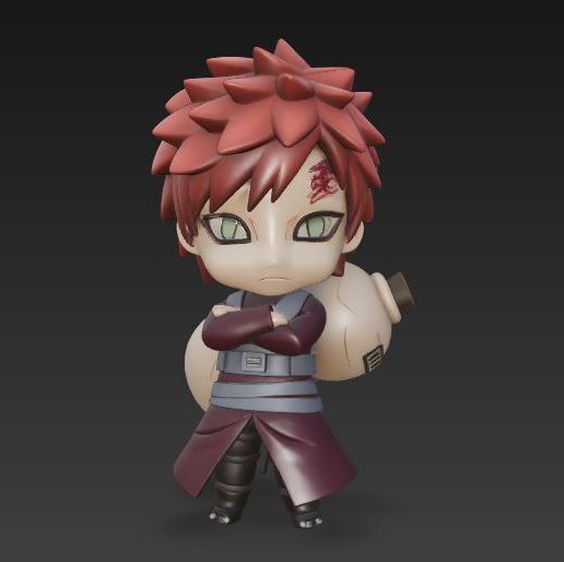 🥷 gaara naruto chibi・ STL File for 3D printing・Cults
