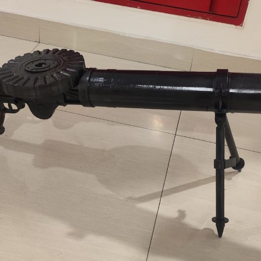 🔫 Lewis LMG Replica 3D Printed 1:1 scale・ STL File for 3D printing・Cults