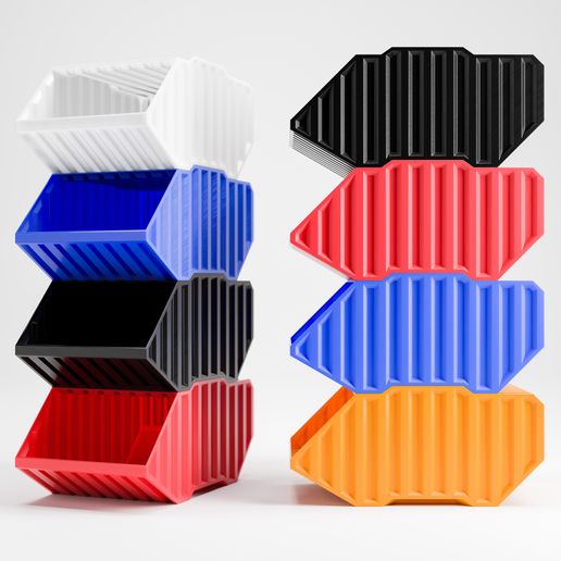 🤏 Stackable Modular Snap-Together Storage Containers・ STL File for ・Cults