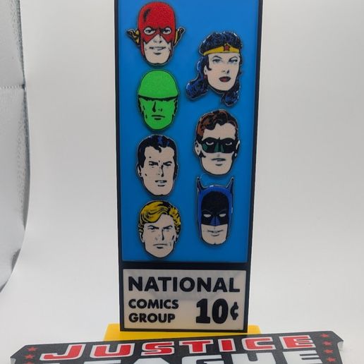 📦 Justice League of America #1 Corner Box + Stand・Free STL File for 3D ...