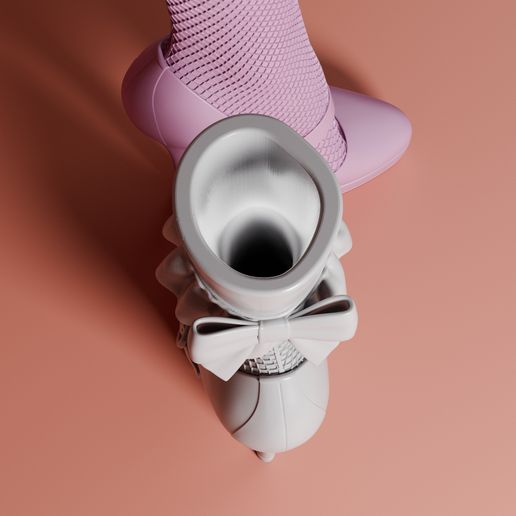 🦵 Leg Shoe Shaped Flower Vase・ STL File for 3D printing・Cults