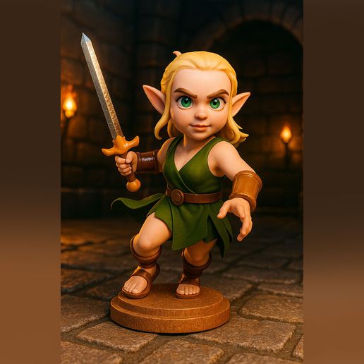 🧝 RPG Adventure Elf・Free STL File for 3D printing・Cults