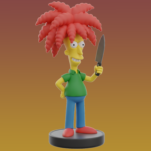 💯 SIDESHOW BOB - THE SIMPSONS - 3D фигурка в стиле Infinity/Disney (100 ...