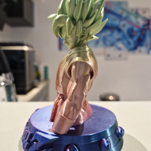 👤 Goku Super Sayan Blue V2 Bust Dragon Ball Z/Super・ STL File for 3D ...