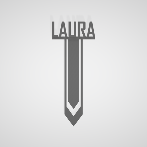 STL file LAURA / NAME / BOOKMARK / GIFT / BOOK / BOOK / SCHOOL ...