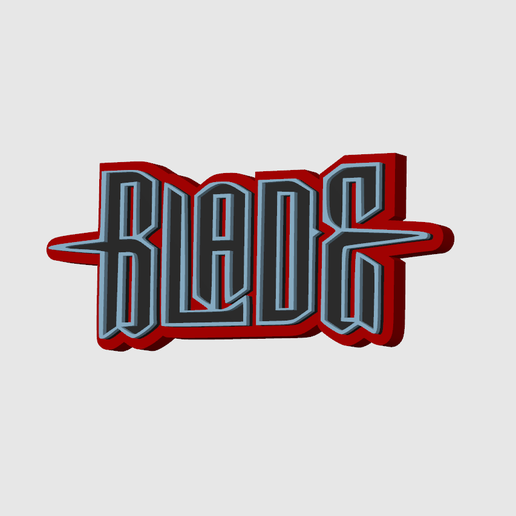 👾 BLADE COMIC LOGO・ STL File for 3D printing・Cults