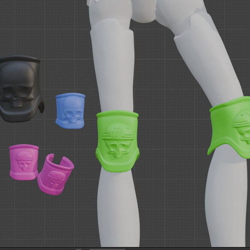 STL file Monster High Skultimate Roller Maze Doll Replacement Knee Pad ...