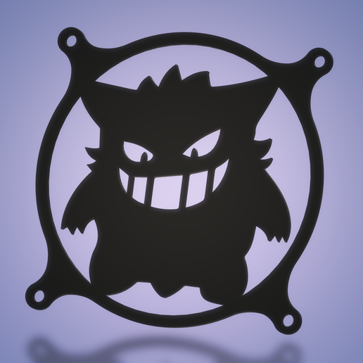 🔌 Gengar Pokémon 120mm fan cover・ STL File for 3D printing・Cults