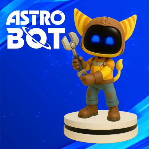 🤖 Astro Bot Ratchet aus Ratchet & Clank・ STL Datei für 3D-Druck・Cults