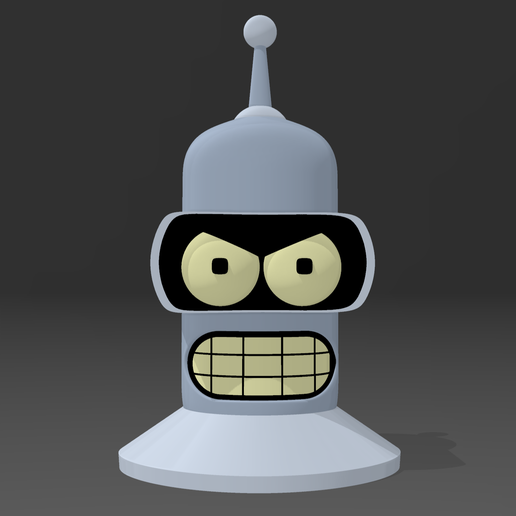 🤖 Busto con cabeza de Bender [Futurama]・Archivo STL para ・Cults