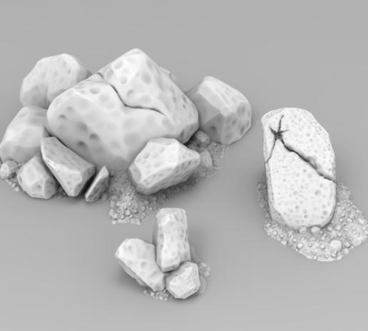 🪨 Rock Formations Type 1・Free 3D File for ・Cults