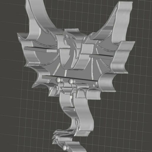 🐉 DRAGON phoenix crystal shelf pendant holder・ STL File for 3D printing ...
