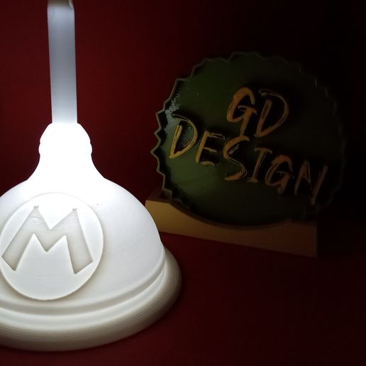 🪠 Super Mario 3D Plunger Light・ STL File for 3D printing・Cults