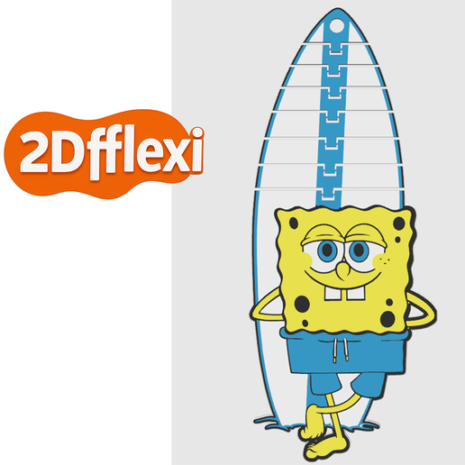 🗝️ Spongebob set 2D fflexi・ STL File for 3D printing・Cults