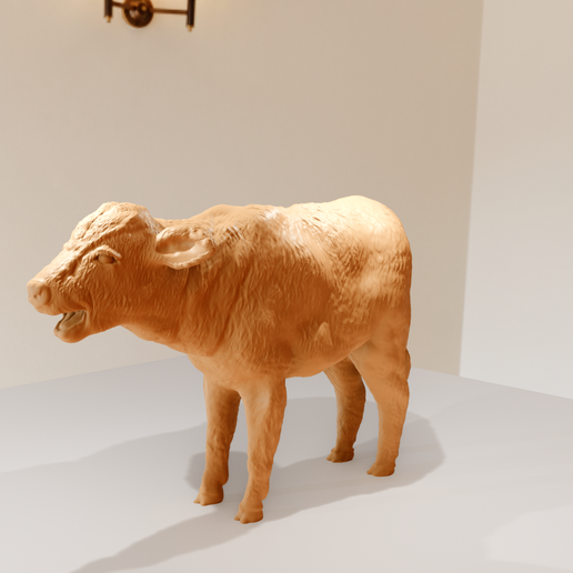 STL file cow calf mouth open stl 🐄 ・3D printing model to download・Cults