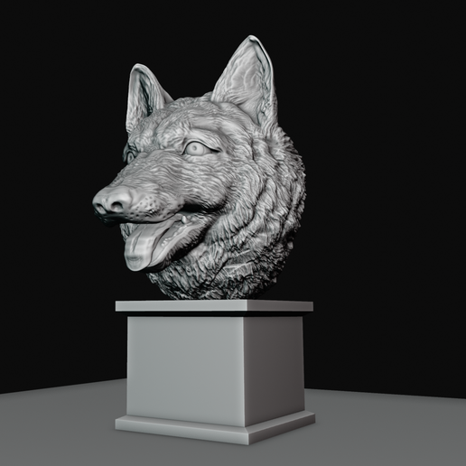 STL file husky mouth open bust stl 👄 ・3D printer design to download・Cults