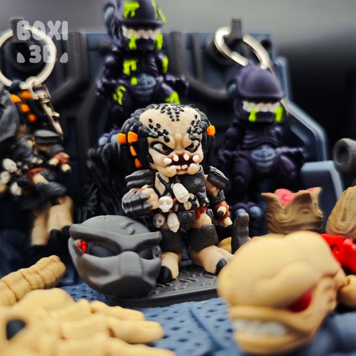 👽 PLAYSET ALIEN VS PREDATOR - FLEXI - ARTICULATED - CUTE-PRINT IN PLACE ...