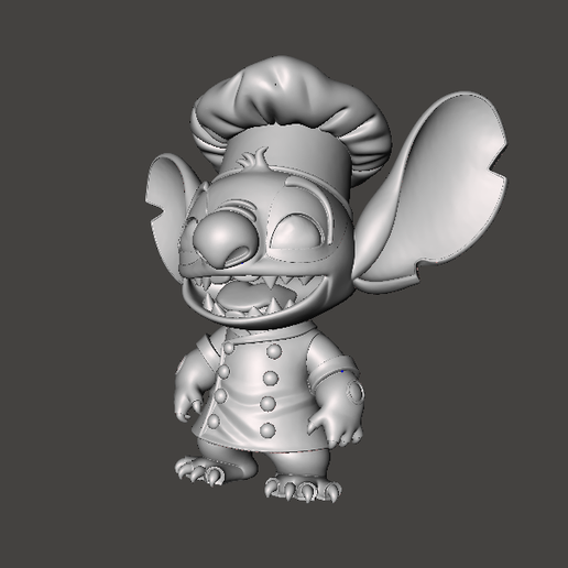 👩‍🍳 Stitch Chef・Free STL File for 3D printing・Cults