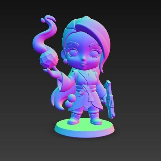 🤓 Sage chibi valorant・ STL File for 3D printing・Cults