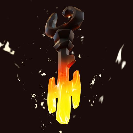 🔑 Ashen Key - Sea Of Thieves・ STL File for ・Cults