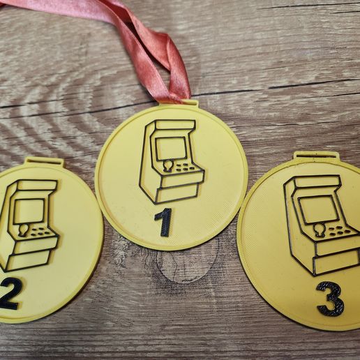 🕹️ Medalla Arcade/ Arcade Medal・Archivo 3MF para Impresión 3D・Cults