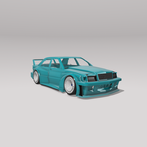 🚗 Mercedes 190e EVO2 KYZA Wide Body kit 2 versions・ STL File for ・Cults
